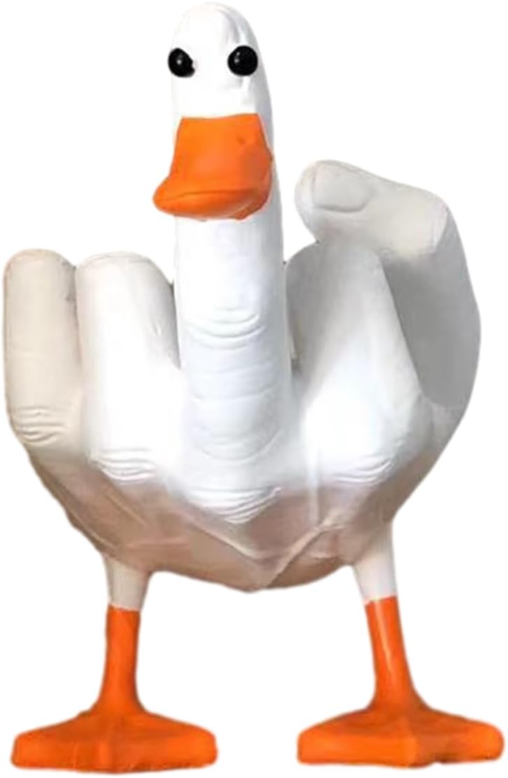 Amazon.com: eLymwoo Pack of 2 Middle Finger Duck You Figurine Statue ...