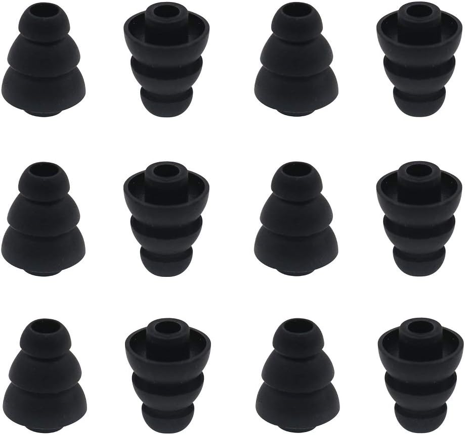 Amazon.com: BLLQ 6 Pairs Replacement Triple Flange Conical Ear Tips ...