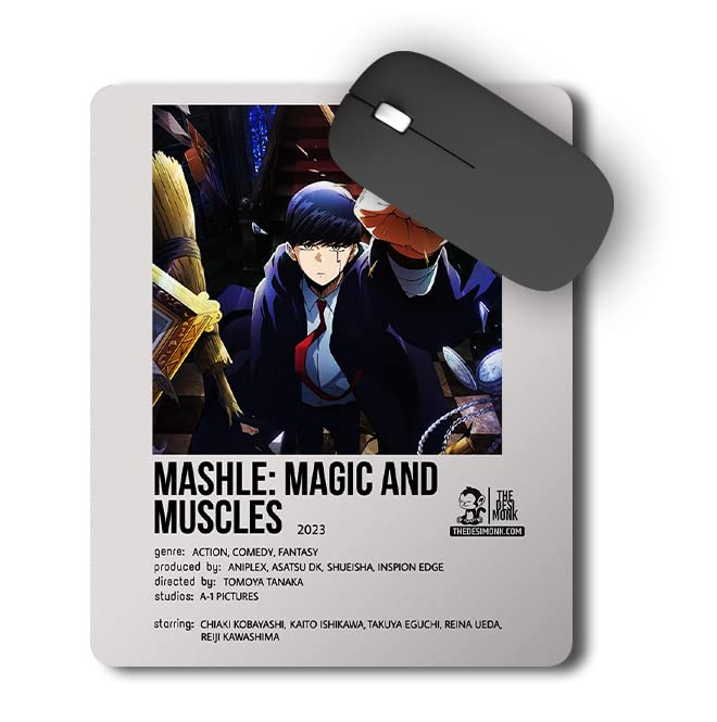 The Desi Monk Mashle: Magic and Muscles Mouse Pad for Gamers | Anime ...