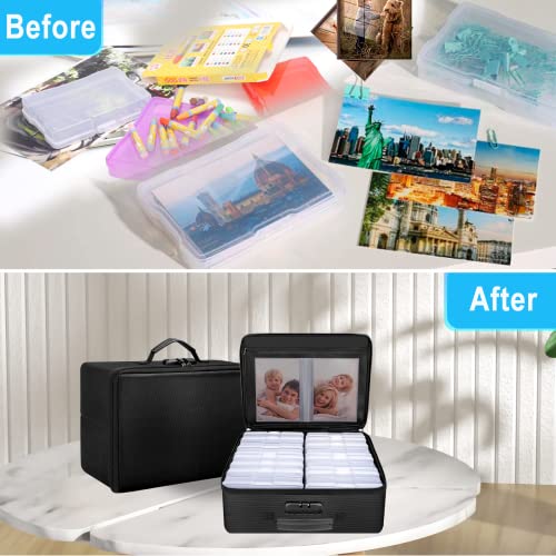 Fireproof Photo Storage Box with Photo Cases and Lock