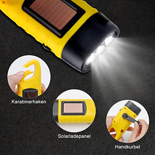 Hand Crank Rechargeable Torch Solar LED Torch Torch Crank Dynamo Torch ...