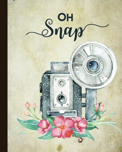 Oh Snap: Vintage Camera Notebook with Quote, Watercolor Photography ...