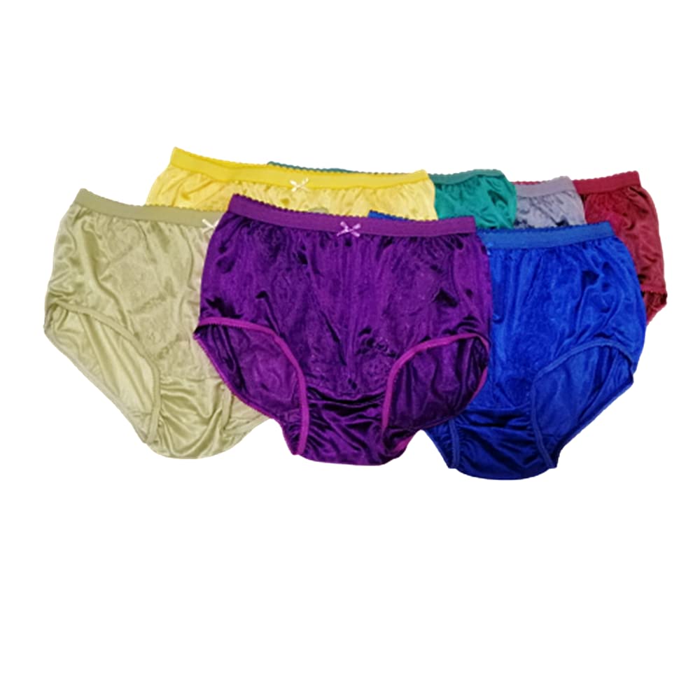 poppip 6 pcs Thai Solid Sheer Nylon with lace Hip 33-38 inches granny ...