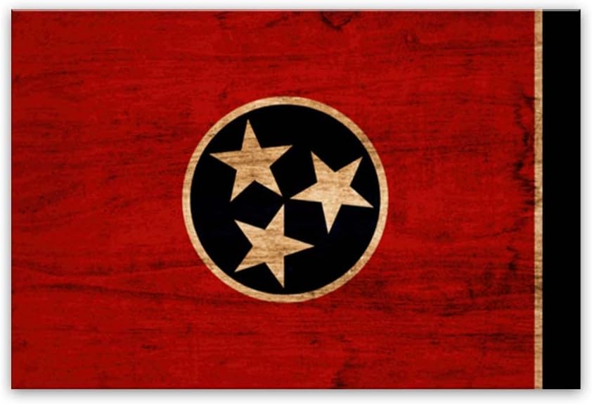 Amazon.com: Rustic Tennessee Flag Canvas Wall Art Print, Rustic ...