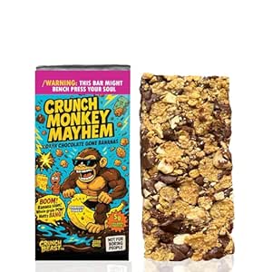 Amazon.com: Crunch Beast: Crunch Monkey Mayhem Protein Bar – Dark ...
