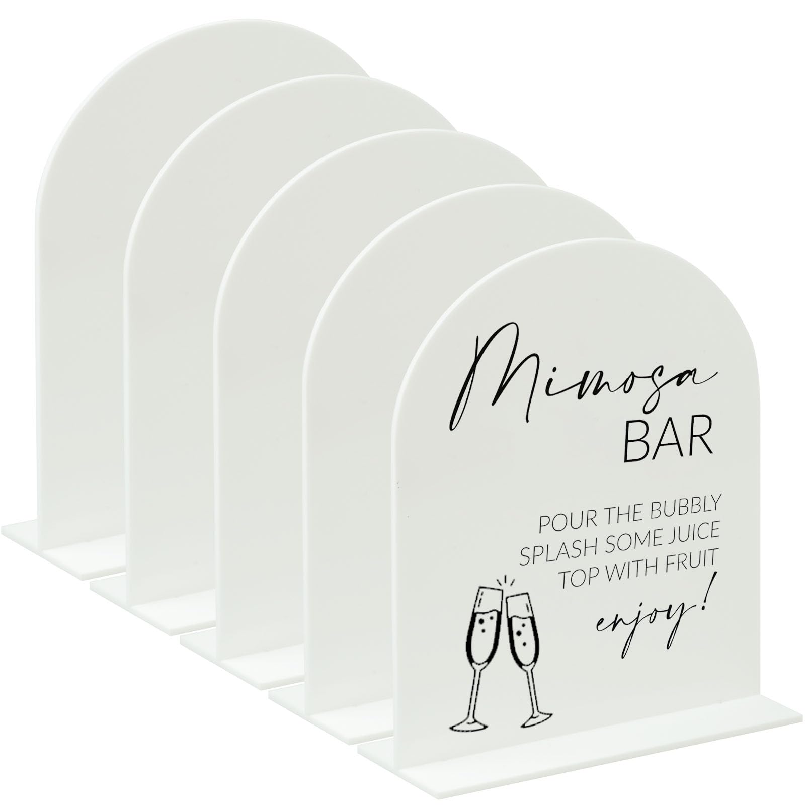 Amazon.com: JINMURY 8x10 Inch White Arch Acrylic Sign with Stand | 5 ...