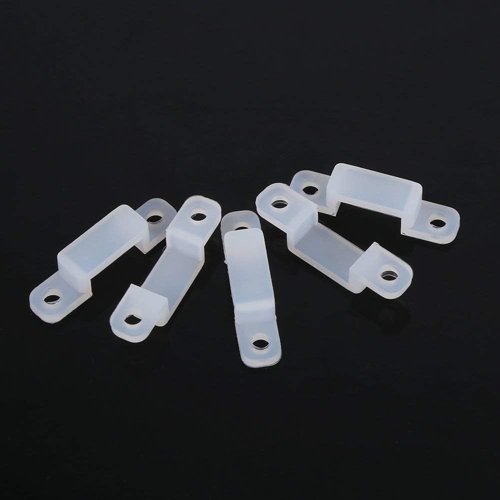 Clip per fissaggio strisce, 8/10 / 12mm Clip per supporto in silicone ...