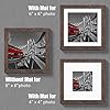 Amazon.com - 8x8 Rustic Picture Frames with 2 Mats Walnut Display ...