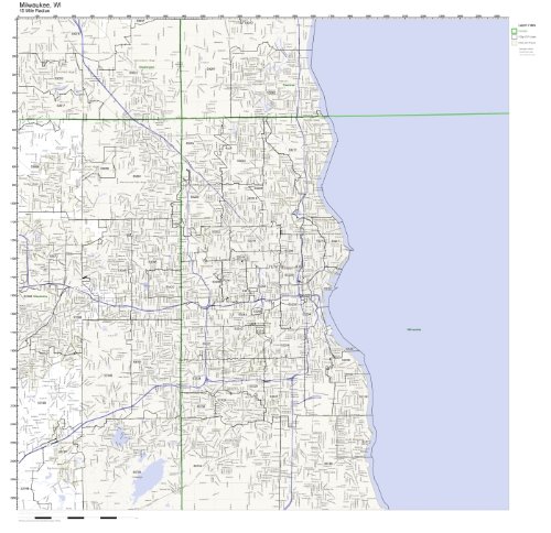 Milwaukee, WI ZIP Code Map Laminated: Amazon.com: Office Products