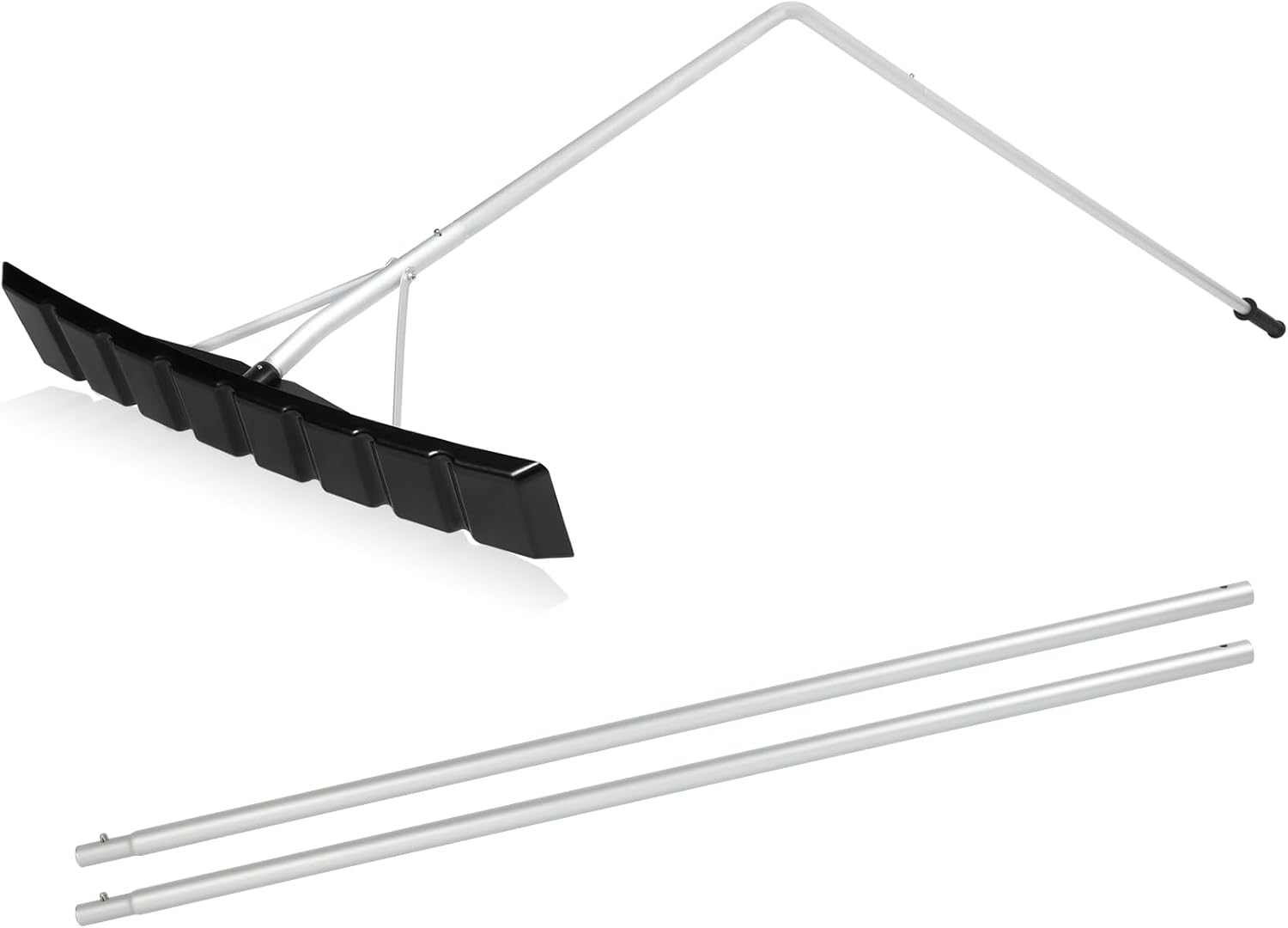 Amazon.com: OUTPRIZE Flat Roof Snow Rake, 4.8-16FT Aluminum Detachable ...