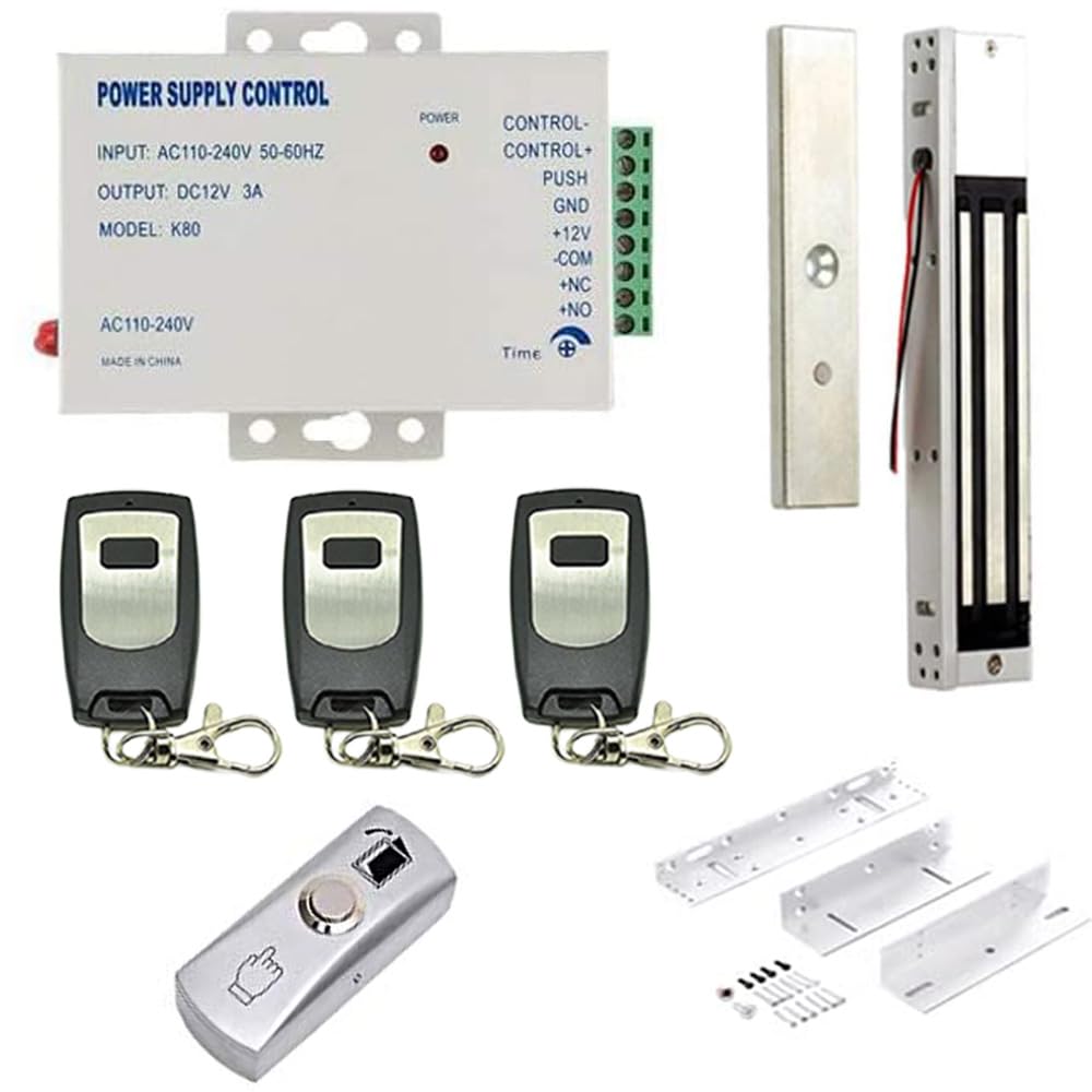 MENGQI-CONTROL Remote Open 600lbs Electric Magnetic Lock Access Control ...