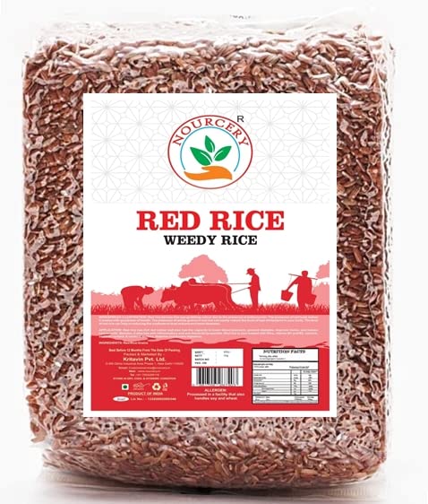 Nourcery Red Rice, 1Kg Navara red rice/Laal Chawal/Certified organic ...