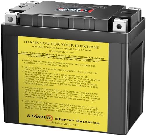 Amazon.com: Lithium Battery, YTX12 Lithium Motorcycle Battery LiFePO4 ...
