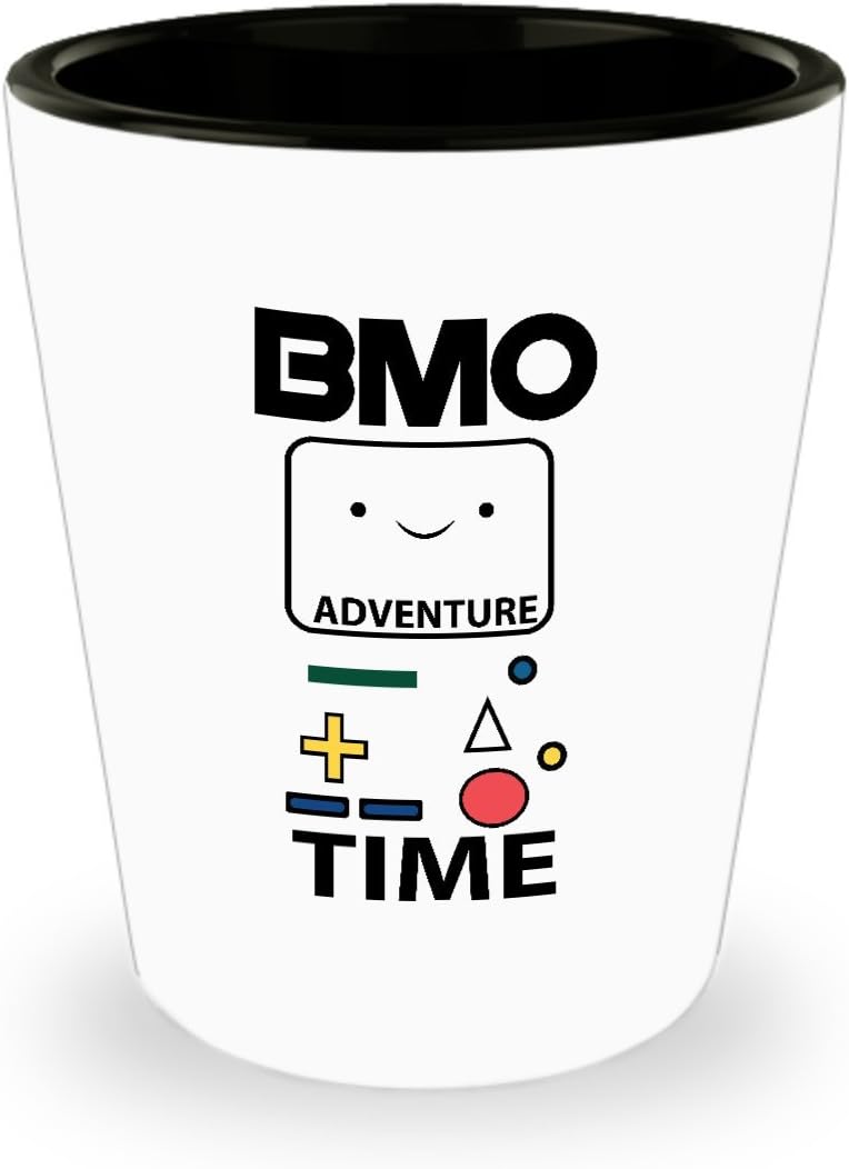 Amazon.com: mmandiDESIGNS Adventure Time BMO Shot Glass 1.5 oz Ceramic ...