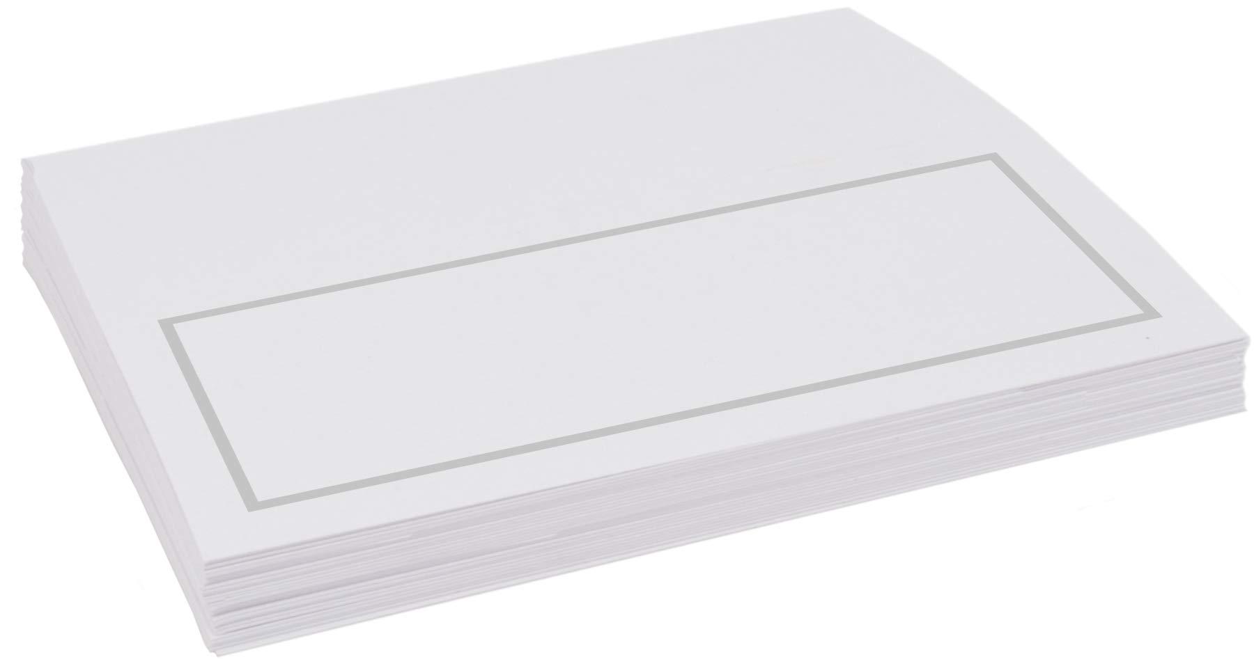 Silver Border Place Cards