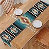Amazon.com: Jiueut Turquoise Table Runner,Southwestern Aztec Native ...