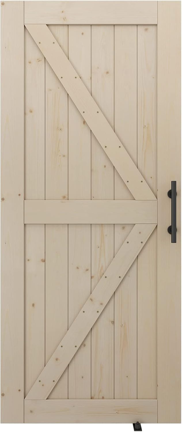 Amazon.com: LDB_BUILDING 36in x 84in Sliding Barn Door Slab with Barn ...