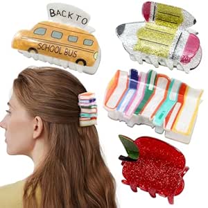 Amazon.com: Back to School Hair Clips - Teacher Appreciation Gifts Claw ...