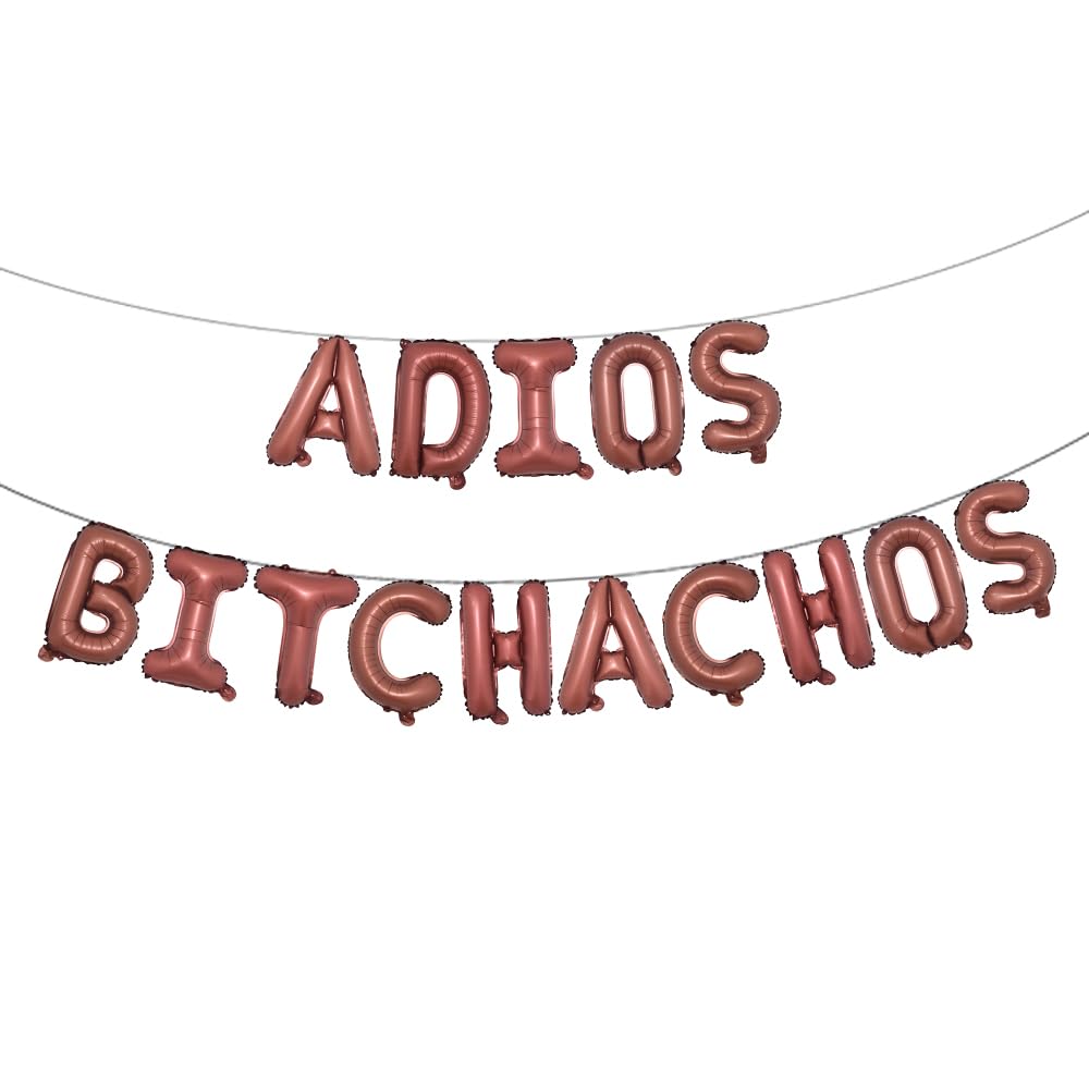 Buy Adios achos Balloons Multicolor Going Away Party Banner Office Work ...