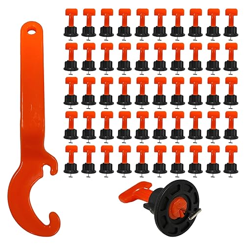 Tile Leveling System 50 Tile Leveler Spacers And 1 Wrench Reusable
