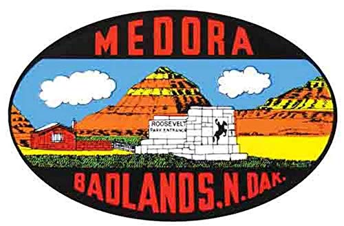 Amazon.com: Medora Badlands North Dakota Vintage Decal Sticker Souvenir ...