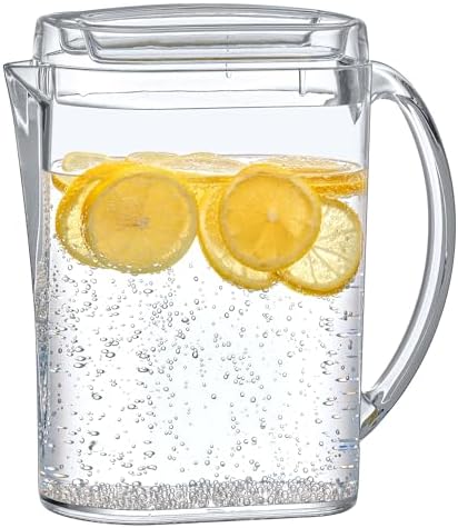Amazon.com: Amazing Abby - Fitly - Acrylic Pitcher (90 oz), Clear ...