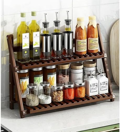 Dreamhousey Kitchen Storage Rack Household Worktop Spice Rack 2 Tier ...
