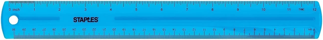Amazon.com : Staples 2772889 12-Inch Plastic Ruler Assorted Jewel ...