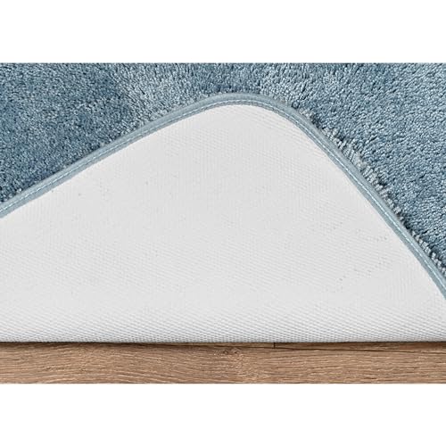 Garland Rug Finest Luxury Basin Blue 3-Piece Set Ultra Plush Washable ...