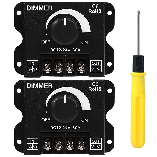 Acmerota LED Dimmer Controller 12V-24V 30A 144W PWM LED Dimmer Switch ...