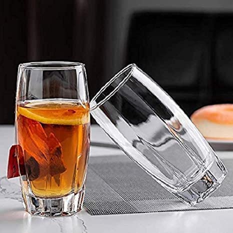 CLVJ (Set of 6 Glass for Dining Table, Water, Juice Glass, Milk,Cold ...