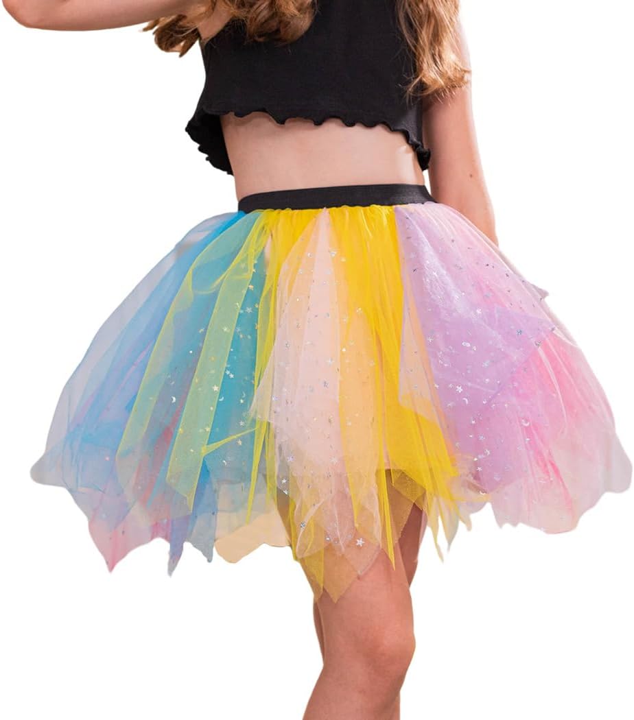 Amazon.com: LUDRESS Light Up Girls Tutu Skirt Colorful LED Tulle Skirts ...