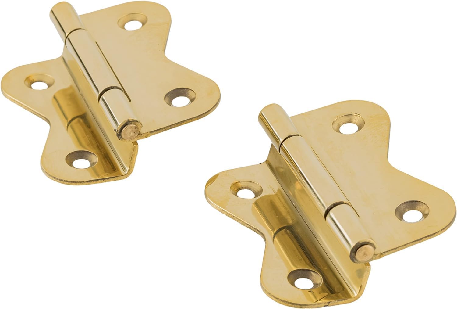 Large Solid Brass Offset Hoosier Type Butterfly Cabinet Hinges | 4 ...