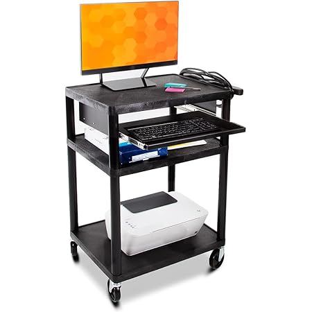 Amazon.com: Mount-It! Rolling Computer Cart, Mobile Workstation with ...
