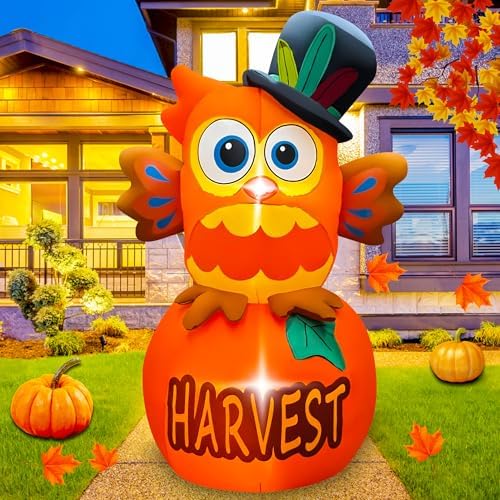 Amazon.com: COMIN 5FT Halloween Inflatables Dog Lie on Pumpkin Blow Up ...
