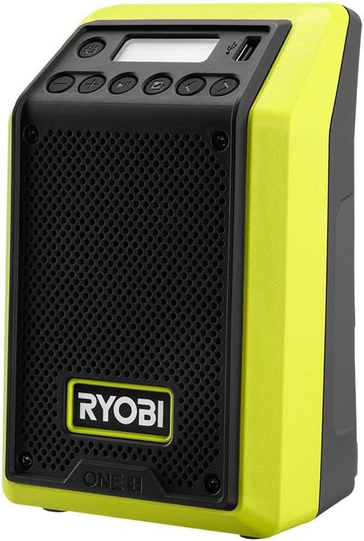 Amazon.com: RYOBI 18V ONE+ Compact Bluetooth Radio 4X Sound Clarity ...