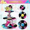 Amazon.com: Ben Louis 3 Tier 80s Cupcake Stand Party Decorations Back ...
