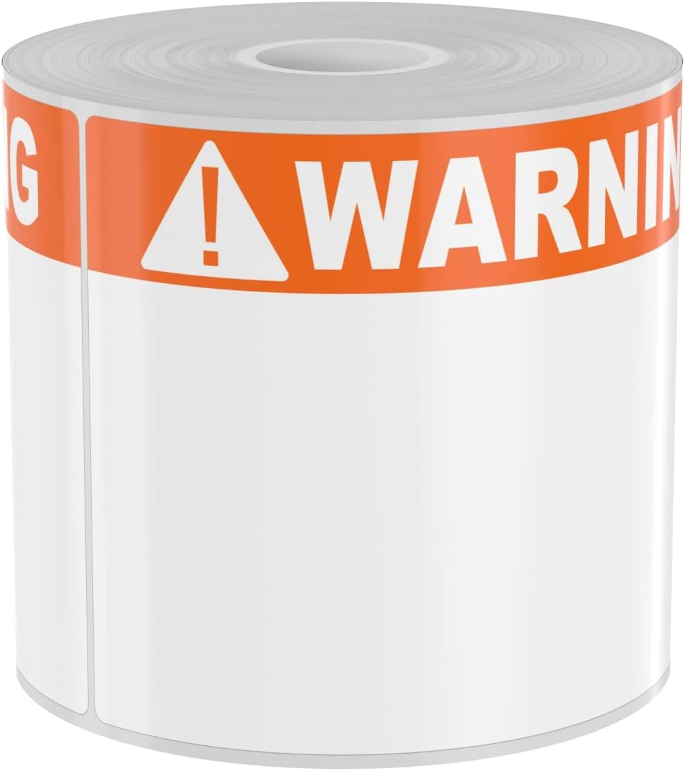 Amazon.com : 4in x 6in High-Performance Arc Flash Labels White Warning ...