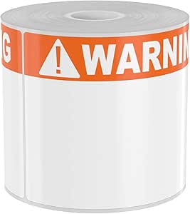 Amazon.com : 4in x 6in High-Performance Arc Flash Labels White Warning ...