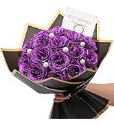 Amazon.com: Waipfaru Pink Glitter Roses Bouquet, DIY Fake Flowers ...