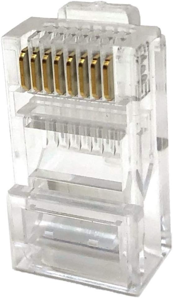 Micro Connectors, Inc. 100 Pack CAT5E RJ45 Modular Connector Plugs Pack ...