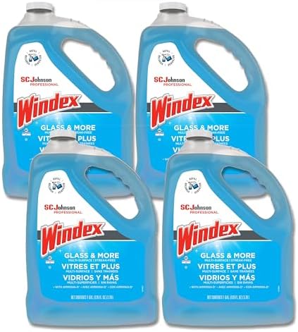 Amazon.com: Windex Glass & Multi-Surface Cleaner, 128 Oz Bottle, Case ...