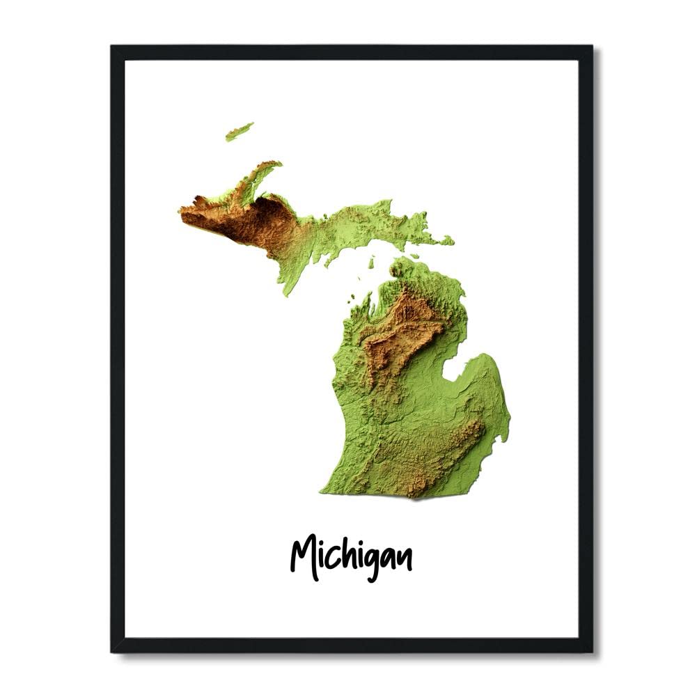 Michigan State Drawing Personalized Michigan State Map Photo Collage