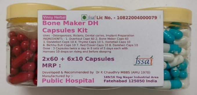 Buy Bone Maker DH Herbal Supplement Capsules Kit Jar Online at Low ...