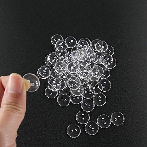 Amazon.com: Clear Buttons for Sewing Pack of 12 Buttons 0.75 inch 2 ...
