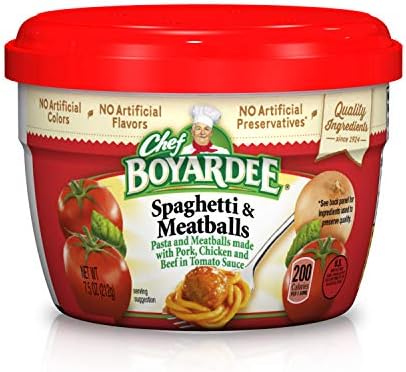 Amazon.com : Chef Boyardee Spaghetti & Meatballs in Tomato Sauce, 7.5 ...