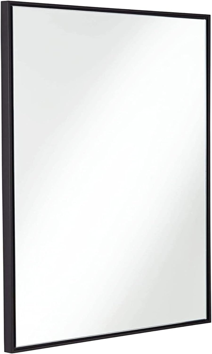 Amazon.com: Rectangle Black Bathroom Mirror with Metal Frame 20" X 28 ...
