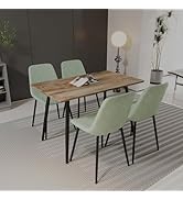 Amazon.com - Round Kitchen Table and Chairs Set, Dining Room Round ...