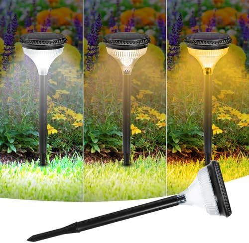 B-right Large Solar Lights Outdoor Garden 4 Packs, 1800 mAh Battery ...