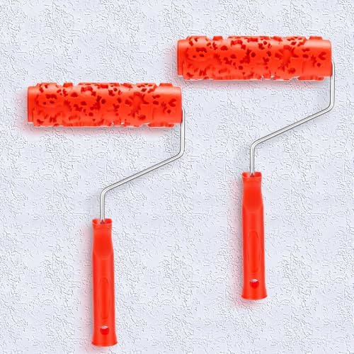 Reallnaive 2 Pcs 7'' Texture Roller Pattern Paint Roller for Wall ...